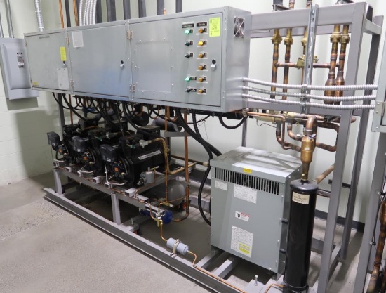 Heatcraft/Kysor Warren compressor rack w/ 3) Copeland Discus ...