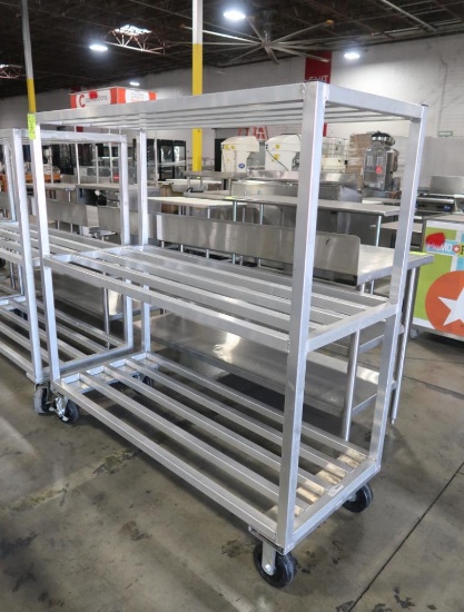 aluminum cooler rack, on casters | Online Auctions | Proxibid