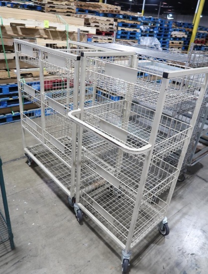 4-tier stocking carts w/ wire baskets | Industrial Machinery ...