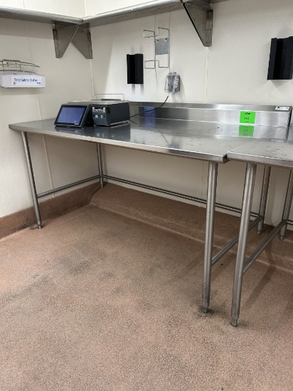 JOHN BOOS 72IN X 36IN STAINLESS STEEL TABLE W/ BACKSPLASH | Industrial ...