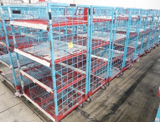 wire shelving stocking carts on casters (4) shelves | Industrial ...