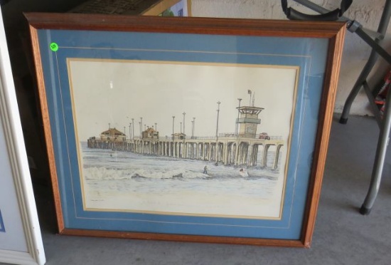 framed 15 x 24 print by Michael Kent 1985, | Online Auctions | Proxibid