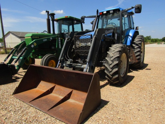 9577 TM125 NEW HOLLAND C/A MFD W/Q770 QUICKE LOADER 480/80R38 8222HRS S ...