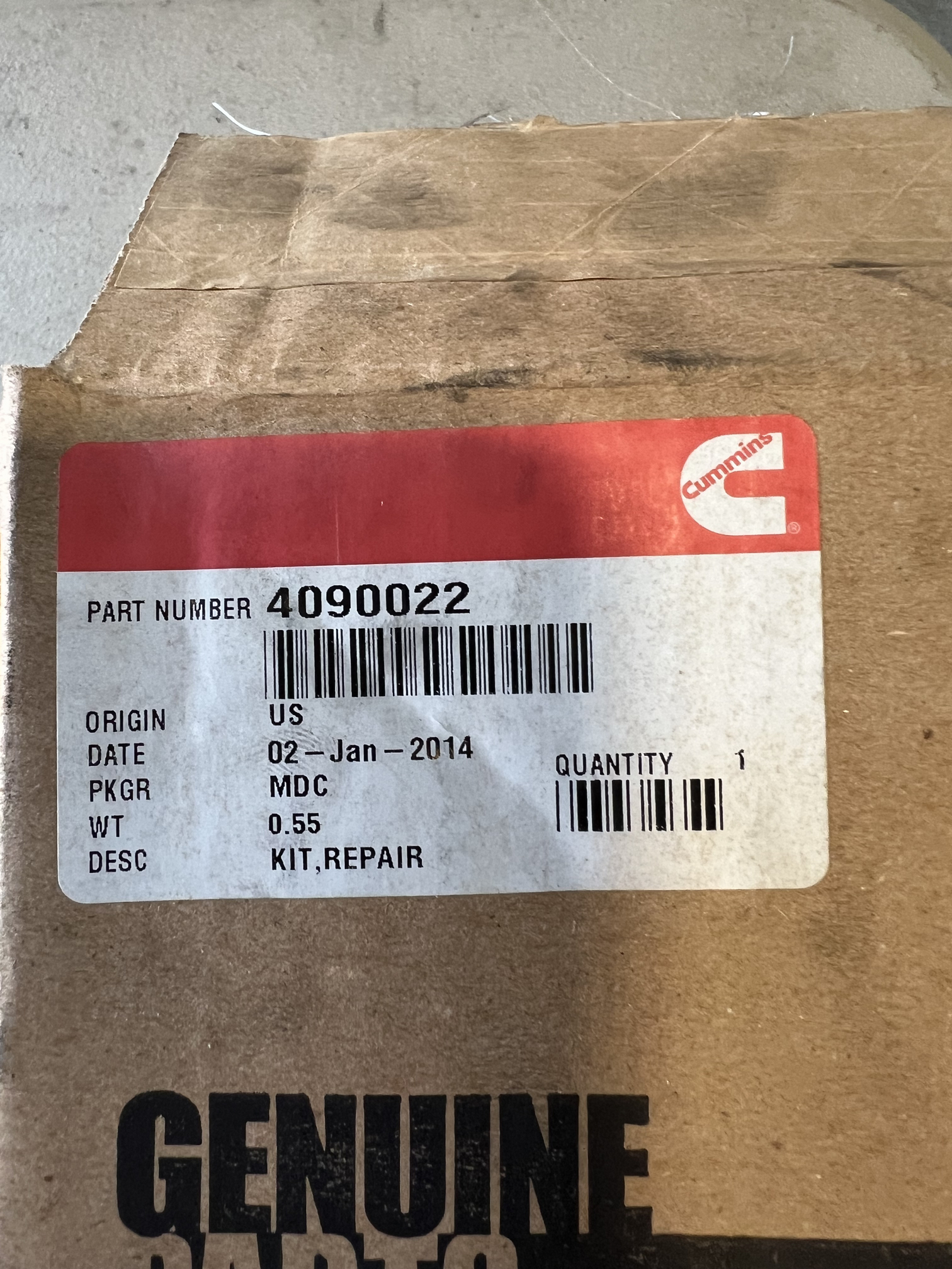 Cummins, 4090022, Water Pump Repair Kit | Proxibid