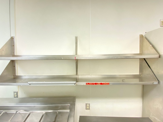 7-foot stainless steel wall mount shelves | Online Auctions | Proxibid