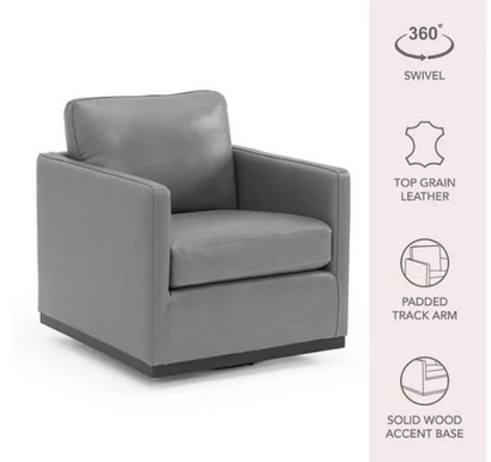 Cole & Rye Modern Farmhouse Swivel Accent Chair | Estate & Personal ...