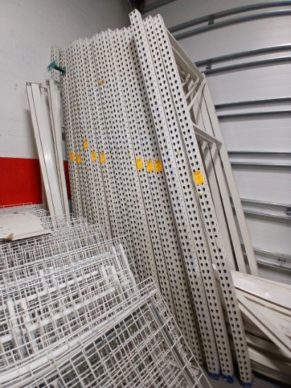 White Industrial Pallet Racking - UN-ASSEMBLED - 10 Sections inlucing ...