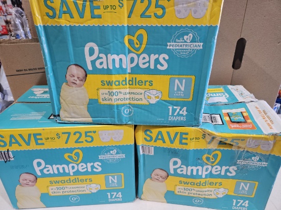 PAMPERS Swaddlers Case of Diapers / Baby Diapers | Industrial Machinery ...