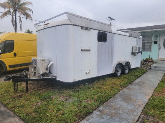 1997 EXPRESS Enclosed Cargo Ramp Split A/C Unit Trailer 4-New RIms ...