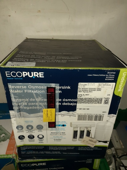 EcoPure - reverse Osmosis Undersink Water Filtration System | Online Auctions | Proxibid
