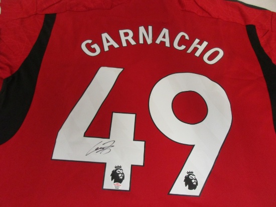 Alejandro Garnacho of Manchester United signed autographed soccer ...