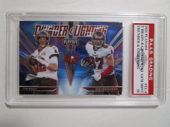 Tom Brady Rob Gronkowski Bucs 2021 Playoff Thunder Lightning #TL-4 ...