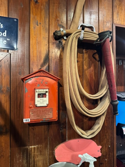 Gamewell Fire Alarm And Hose Wall Mounted Décor | Online Auctions ...