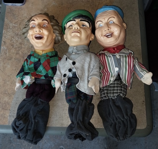 Three Stooges - Moe, Larry and Curly - Hand Puppets | Online Auctions ...