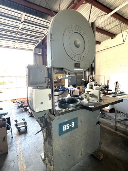 Oliver 116 Band Saw with Power Feed & Extra Blades, 230 Volts, 3 Phase ...