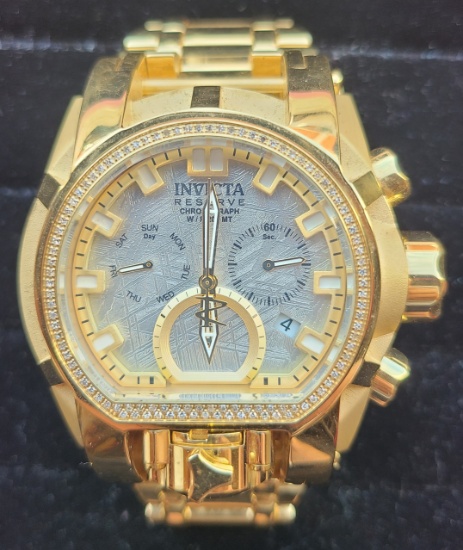 Invicta Reserve Bolt Zeus with Cubic Zirconia Stones with Matching ...