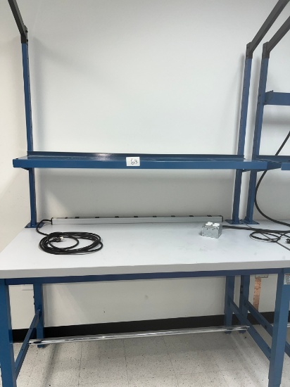 Technicans Work Table, 60" X 30" with Overshelf | Industrial Machinery ...