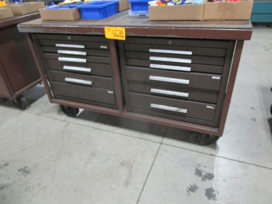 Kennedy Versa Bench Rolling Work Station with (2) Kennedy 6-Drawer Tool ...