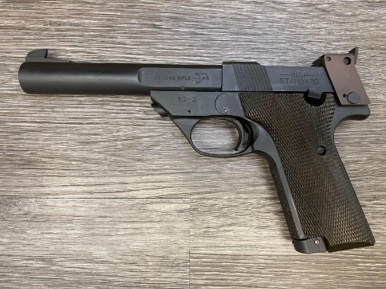 RARE HIGH STANDARD .22 LR 10-X SEMI-AUTO PISTOL W/ BOX & TWO MAGAZINES ...