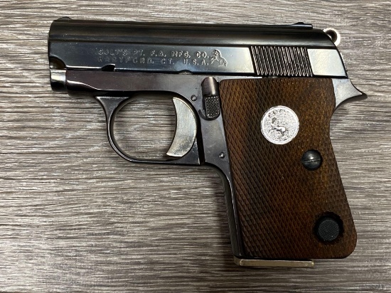 COLT JUNIOR SEMI-AUTO .25 ACP PISTOL w/FACTORY BOX | Online Auctions ...