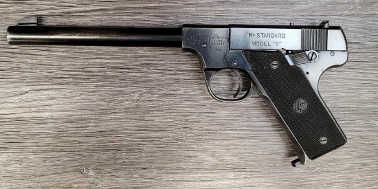 HIGH STANDARD MODEL B .22 LR SEMI-AUTO PISTOL | Online Auctions | Proxibid