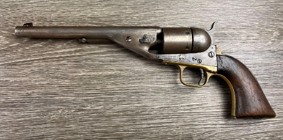 COLT MOD. 1861 NAVY CONVERSION REVOLVER .38CF 7.5" BBL. w/ R.W.M ...