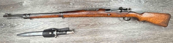 RARE STEYR MODEL 1912 BRAZILIAN CONTRACT MAUSER RIFLE 7MM CAL. w/ BAYO ...