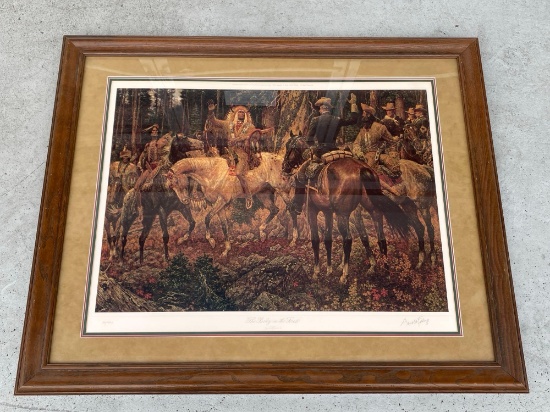 THE PARLEY IN THE FOREST BY CALIF/UTAH ARTIST ARNOLD FRIBERG (1913-1920 ...