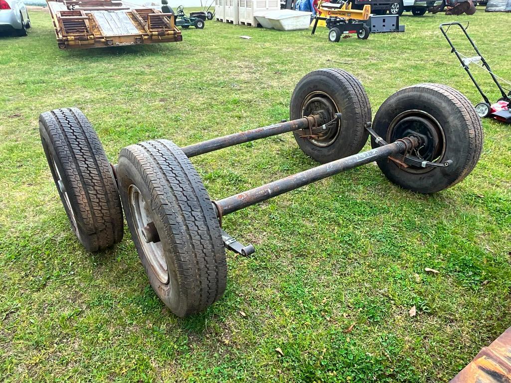 (2) 8 LUG 16" WHEEL TRAILER AXLE W/ TIRES | Proxibid
