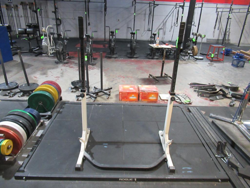 ROGUE WEIGHT PLATFORM W/SQUAT RACK | Proxibid