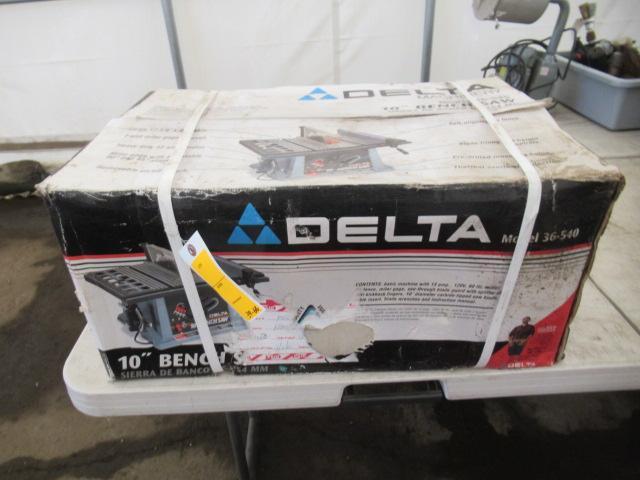 DELTA 36-540 10'' BENCH SAW W/ T SLOT TABLE | Proxibid