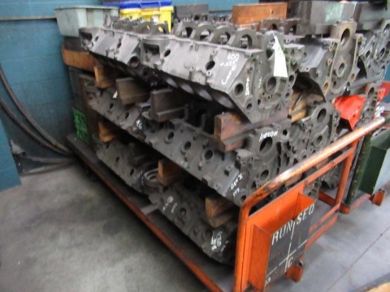 ASSORTED ENGINE BLOCK CORES, *CART NOT INCLUDED | Industrial Machinery ...