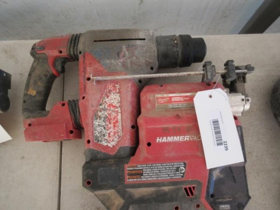 MILWAUKEE 18V CORDLESS 1 1/8'' ROTARY HAMMER W/ HAMMERVAC DUST ...