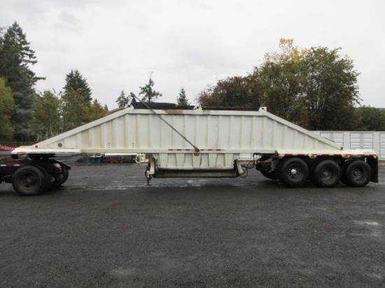 2012 CONSTRUCTION TRAILER SPECIALISTS TANDEM AXLE BELLY DUMP TRAILER W ...