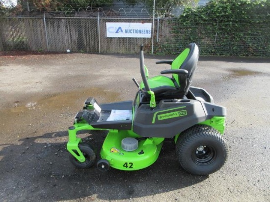 GREENWORKS PRO- CROSSOVER ZERO TURN LAWN MOWER | Online Auctions | Proxibid