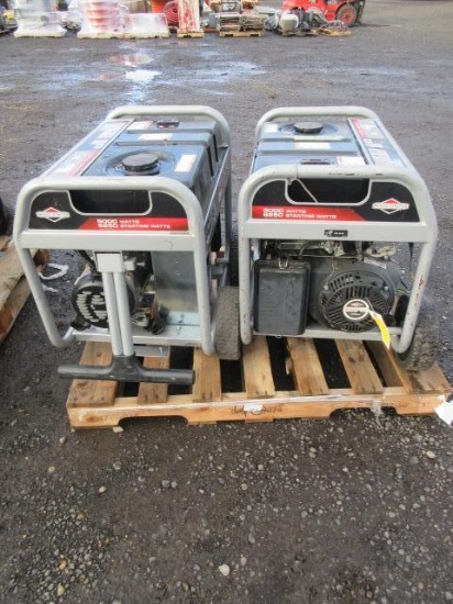 (2) BRIGGS & STRATTON 5000W PORTABLE GAS GENERATORS *OPERATING ...