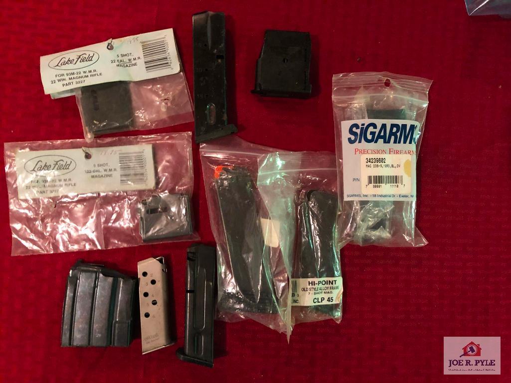 TWO LAKEFIELD .22 MAG MAGAZINES, TWO HI-POINT .45 | Proxibid