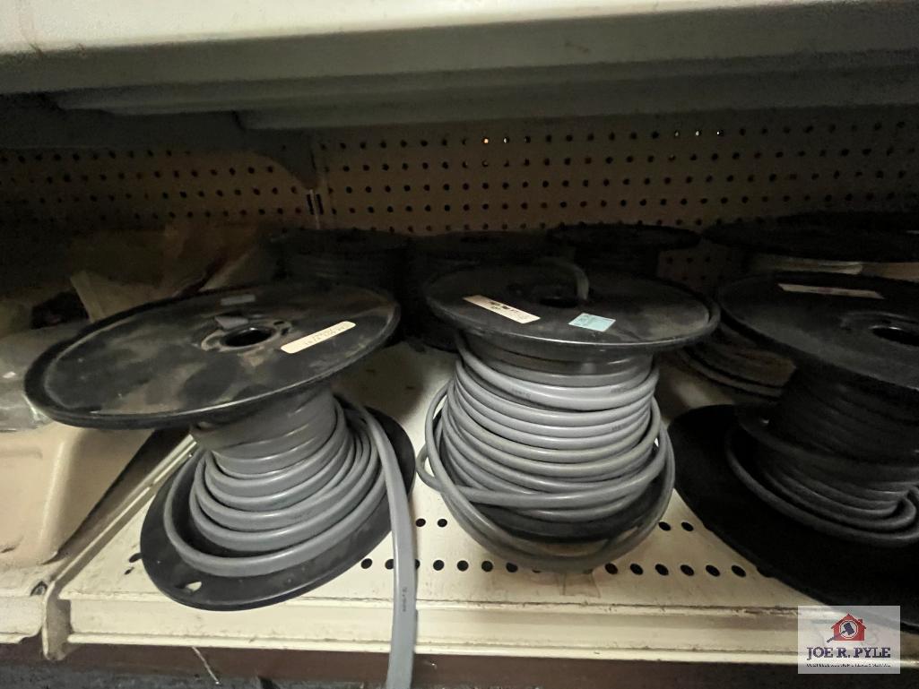 Shelf of Misc. Rolls of Wire | Proxibid