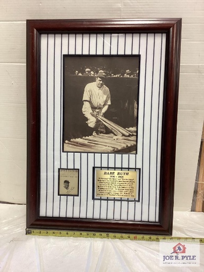 Babe Ruth Signed Batting Handbook Photo Frame | Art, Antiques ...