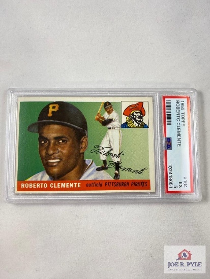 Roberto Clemente Autographed 1955 Topps 164, PSA EX 5 | Online Auctions ...