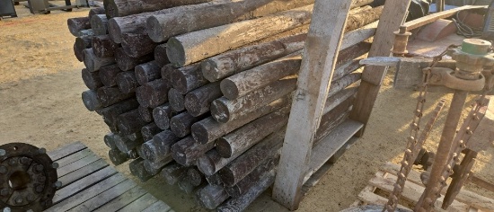 (91) 4 X 8 WOODEN FENCE POSTS- NEW CREOSOTE | Heavy Construction ...