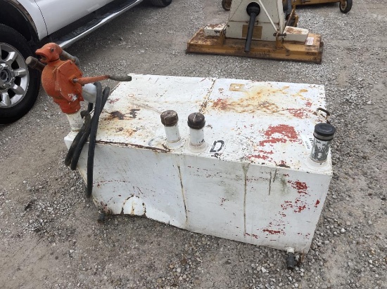 Fuel transfer tank w/ hand pump, gas & diesel. | Heavy Construction ...