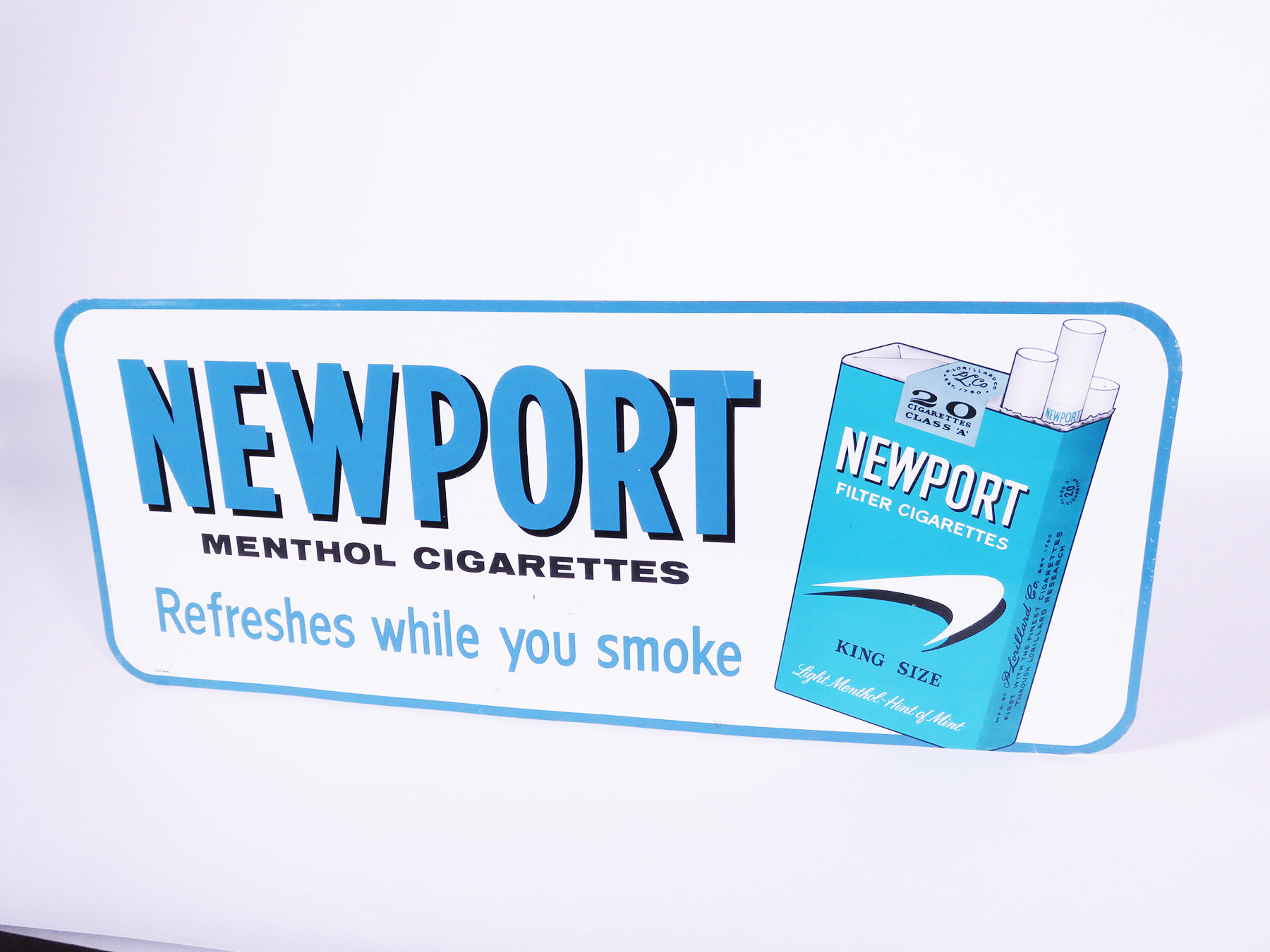 1960s Newport Menthol Cigarettes single-sided tin | Proxibid
