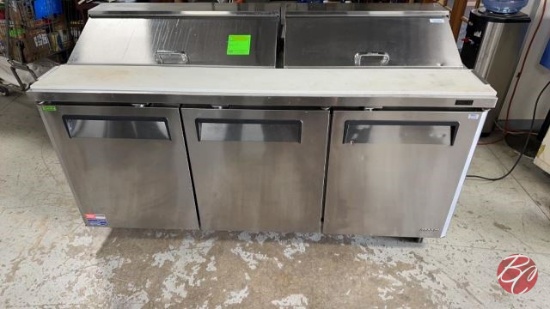 Turbo-Air MST-72-N Stainless 3-Door Prep Cooler | Online Auctions ...