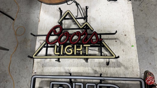 Coors Light Lighted Bar Sign(Missing Power Supply) | Industrial ...