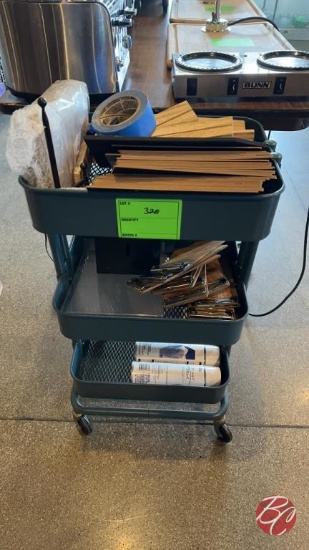 Metal Inventory Cart W/ All Contents | Online Auctions | Proxibid