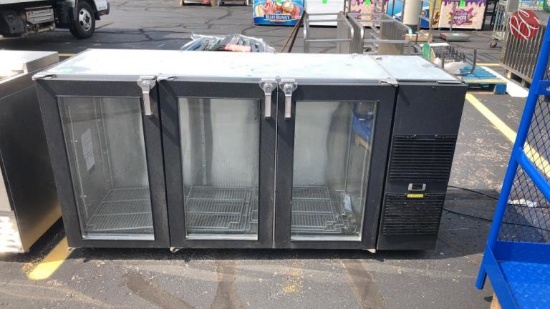 Glastender ND72-R1-GN Glass 3-Door Back Bar Cooler | Industrial ...
