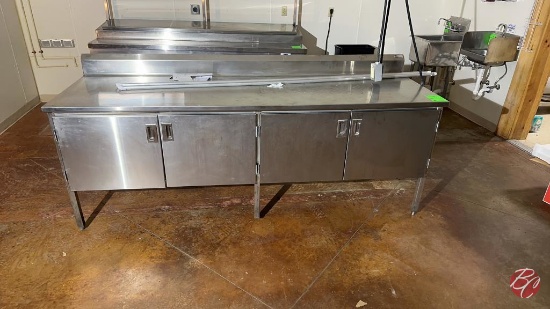 John Boos Stainless 4-Door Cabinet W/Backsplash | Industrial Machinery ...