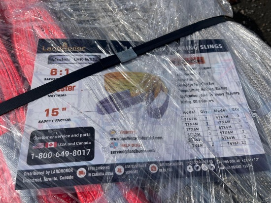 2024 Landhonor LHR-WS22 Webbing Slings, 22 pieces | Heavy Construction ...