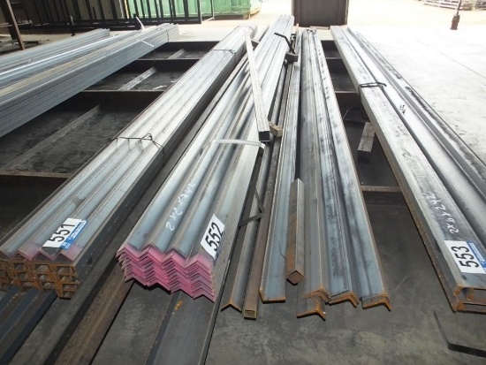 Lot Angle Iron and Misc Stock: 2x2x242in (1/8in) and 3x2x242in (1/4in ...